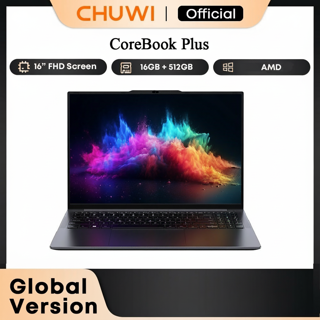 Игровой ноутбук CHUWI CoreBook Plus 16", AMD R5, 16ГБ ОЗУ, 512ГБ SSD ЕС