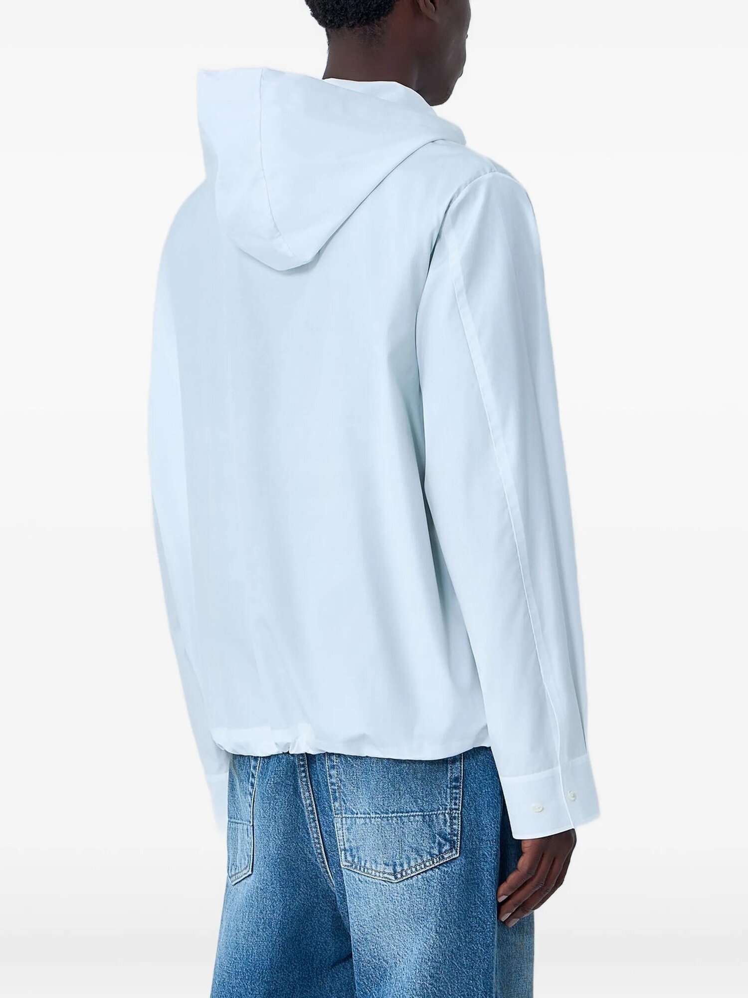 Рубашка LACOSTE Drawstring hooded overshirt, размер XL, white — фото 1