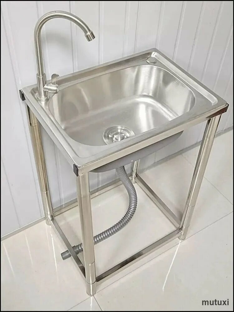 Комплект мойка для кухни, нержавеющая сталь раковина