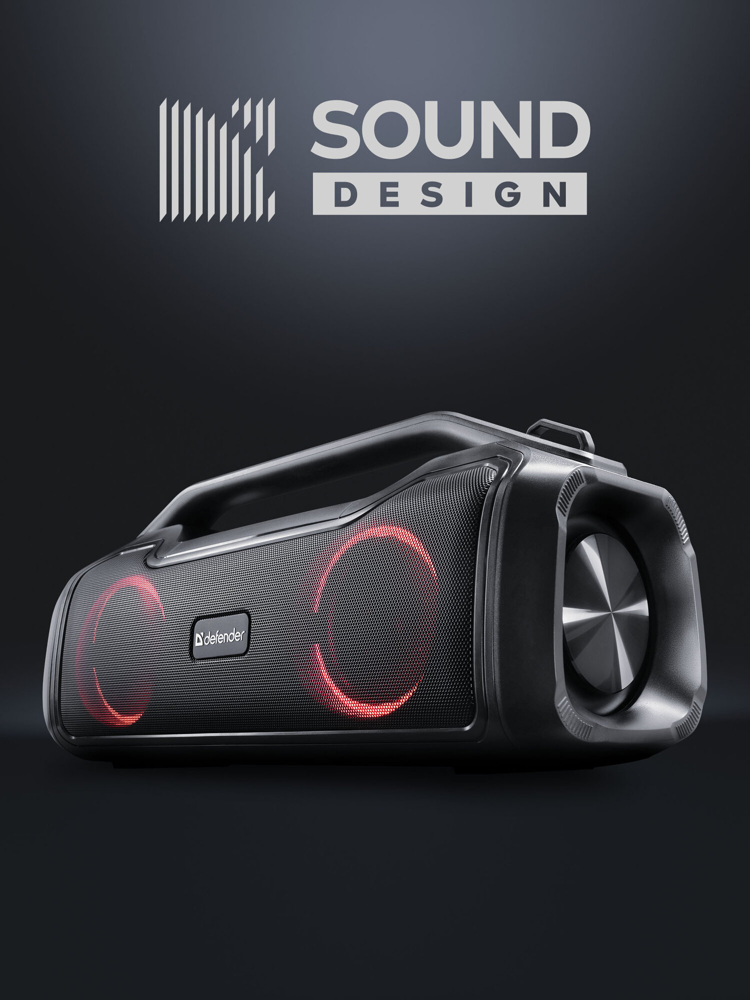 Колонка блютуз беспроводная Defender Beatbox 50 50Вт, с подсветкой, PowerBank, MicroSD, Hi-Fi звучание