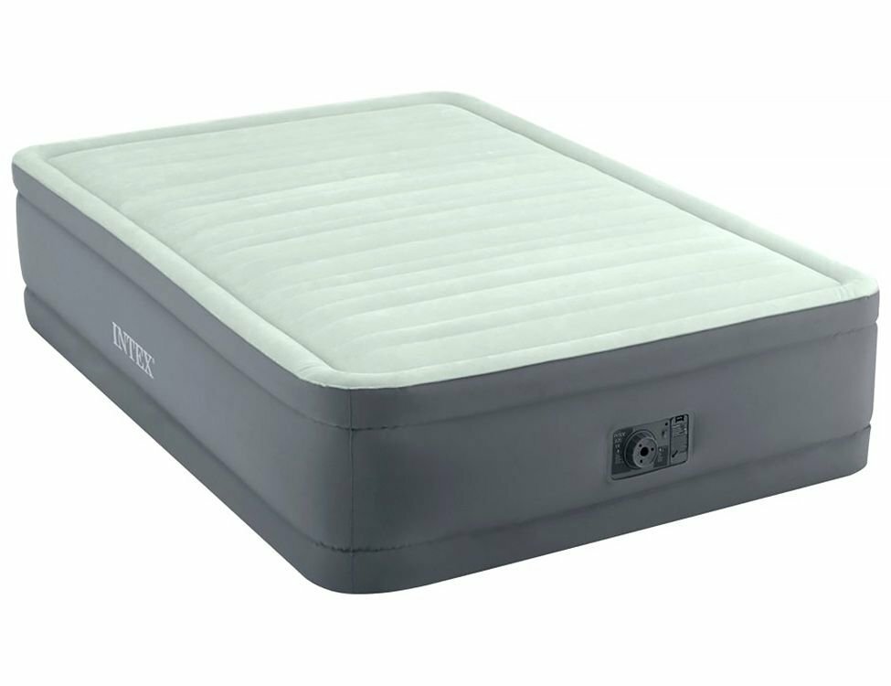 Двуспальная кровать высокая Интекс Премьер (Intex Premaire Elevated Airbed Queen)), 152х203х46 см, со встроенным насосом 220V, 64906