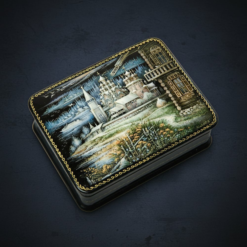 Шкатулка в технике декупаж Русский север (10х8х3,5) A2173466 Народные промыслы