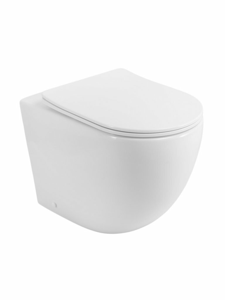 Унитаз приставной BelBagno Sfera-R BB2141CB-TOR/SC белый, безободковый, с крышкой микролифт, слив-торнадо