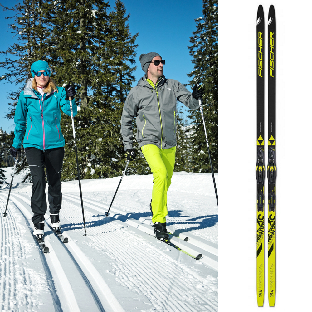 Беговые лыжи Fischer TWIN SKIN SPORT EF с креплениями 24-25 (194)