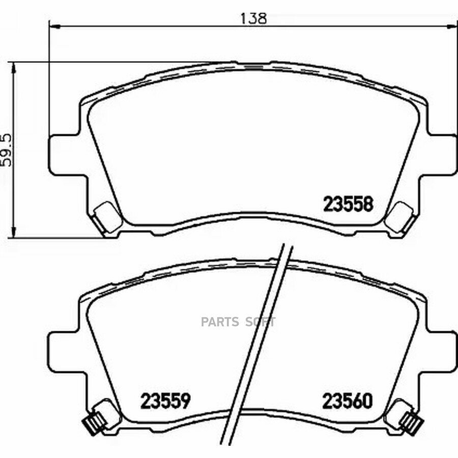 Колодки тормозные дисковые SUBARU OUTBACK (BL, BP), 09/03 - 06/10 от официального дистрибьютора, NISSHINBO, артикул NP7000