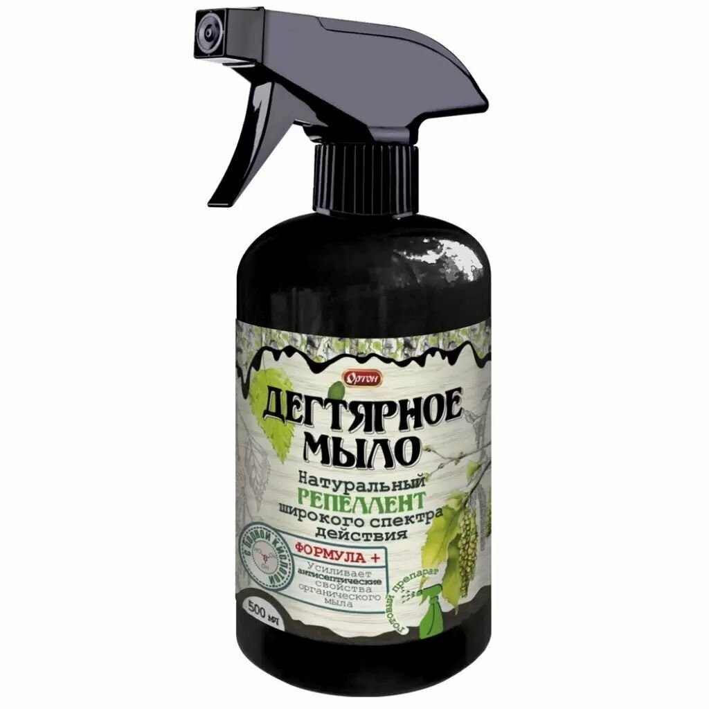 Репеллент Дегтярное мыло Ортон спрей 500 мл от вредителей: колорадского жука, проволочника, муравьев и других насекомых