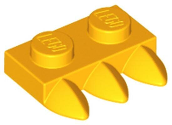 Деталь Lego 15208 Plate, Modified 1 x 2 with 3 Teeth