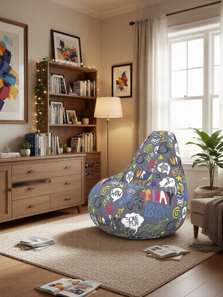 Мир Пуффов Кресло-мешок «Груша» размер- XXXXL Гейм, с ручкой для переноски, cъемный чехол