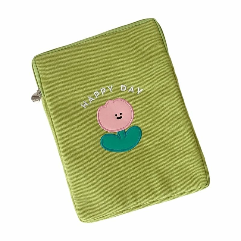 Сумка для хранения планшета 11-дюймовый iPad сумка планшетного компьютера liner bag студенческая хранения-green flower