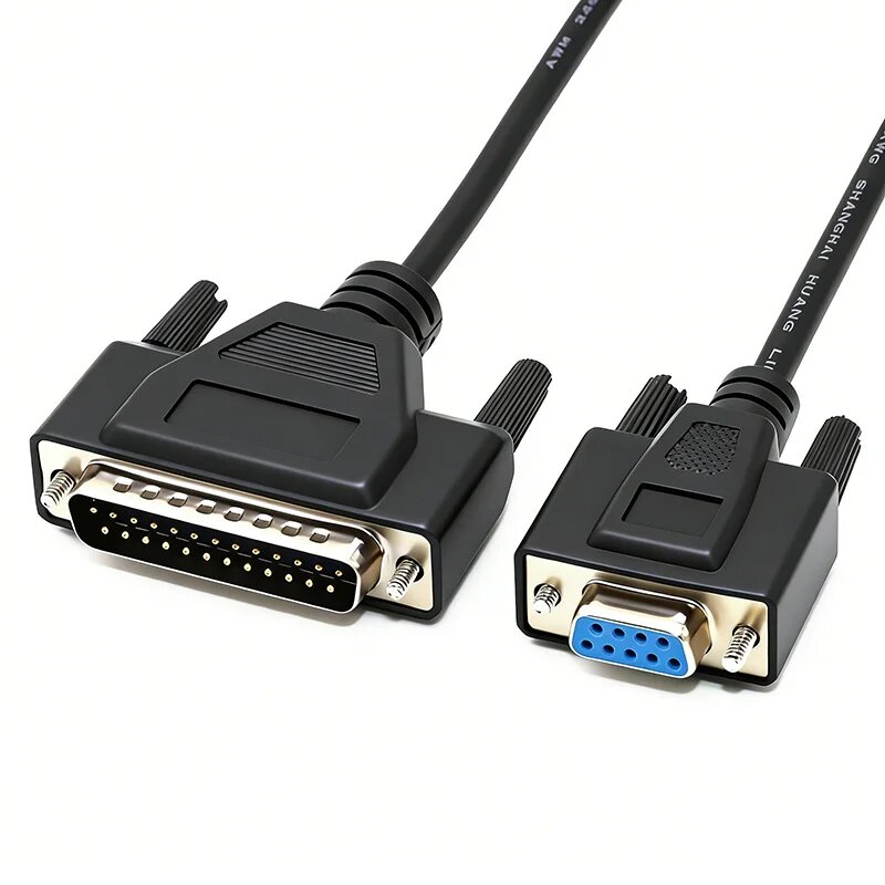 Кабель RS232 DB9 на DB25, 3 метра, черный