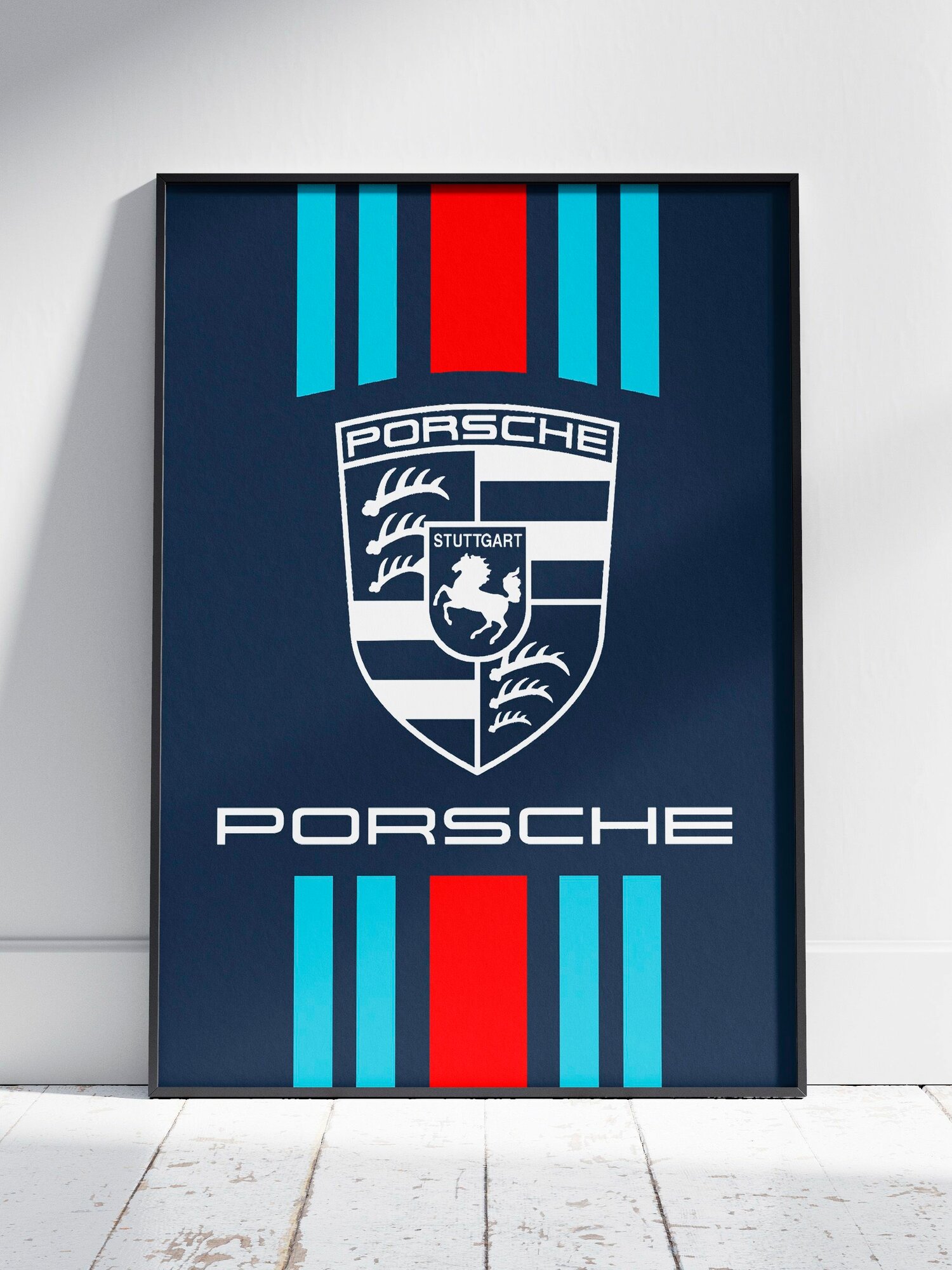 Плакат на стену для интерьера Марки Машин (Порше - Porsche 2) - Постер по автопроизводителям формата A4 (21x30 см)