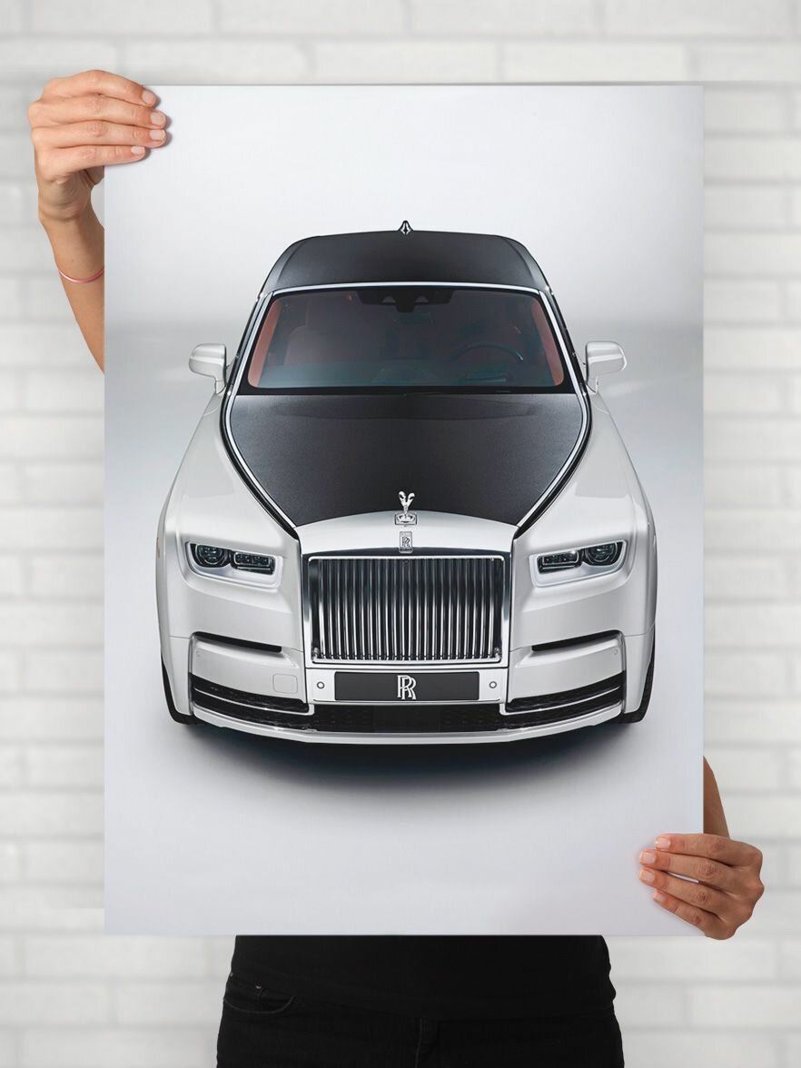 Плакат на стену для интерьера Авто и Мото (Роллс Ройс Сильвер Шэдоу - Rolls Royce Silver Shadow) - Постер по транспорту формата A2 (42x61 см)