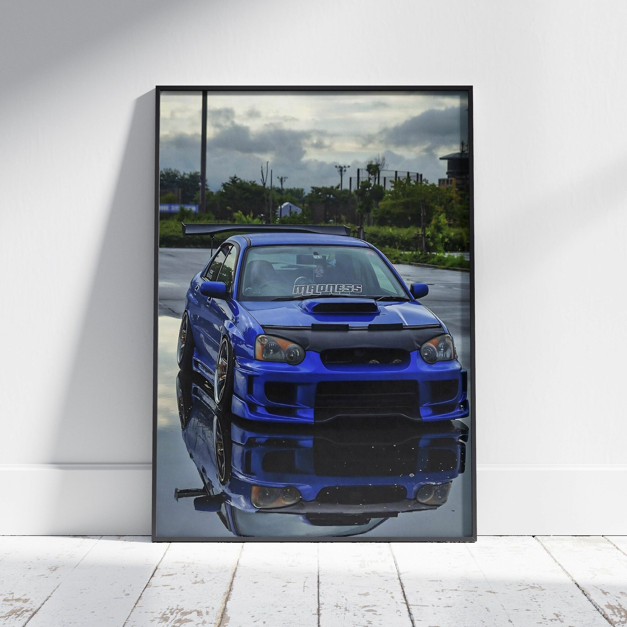 Плакат на стену для интерьера Культовые машины (Subaru WRX 7) - Постер по легендарным и классическим ретро автомобилям формата А4 (21x30 см)