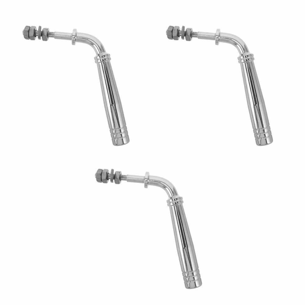 Комплект из 3 эргономичных ручек из нержавеющей стали для дверцы деревянной печи