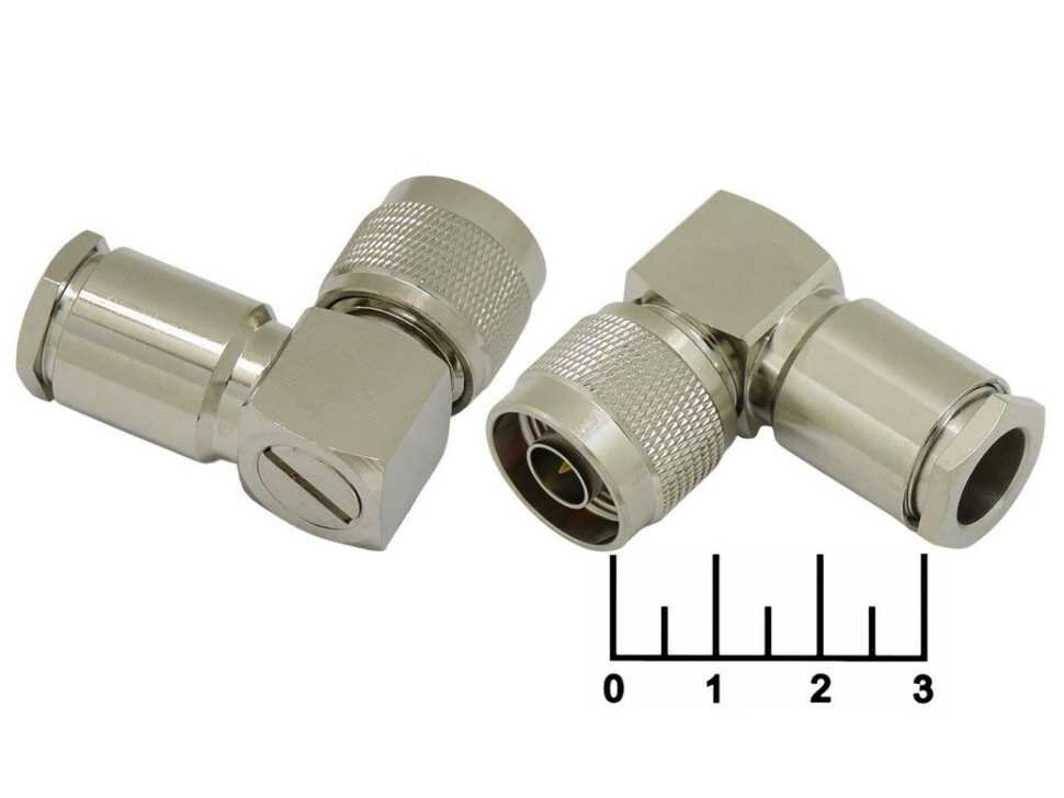 Разъем N штекер под пайку RG-213 (N-122B) (угол)