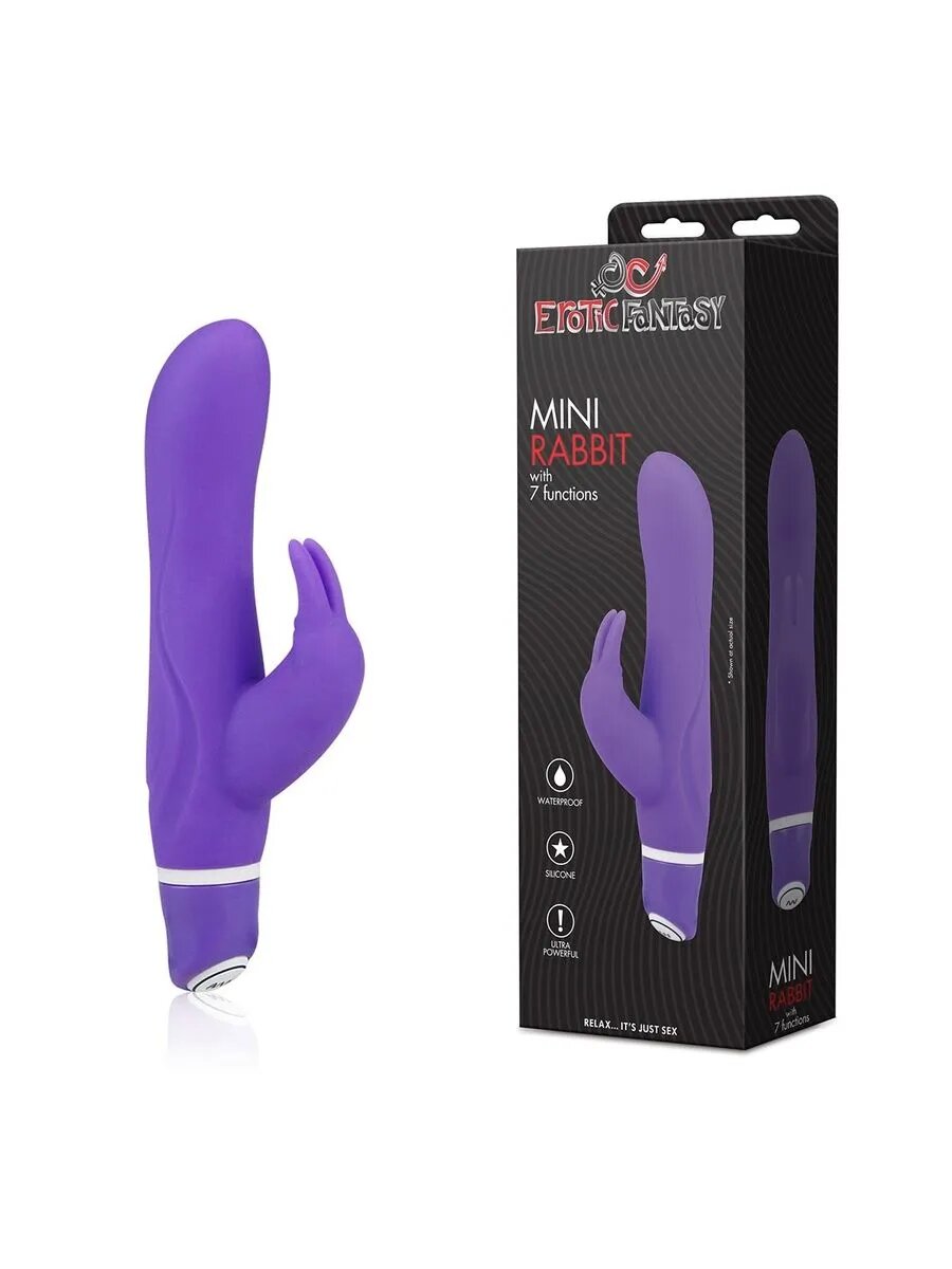 Вибратор Erotic Fantasy Mini Rabbit HT-R5, фиолетовый, силикон, 7 функций