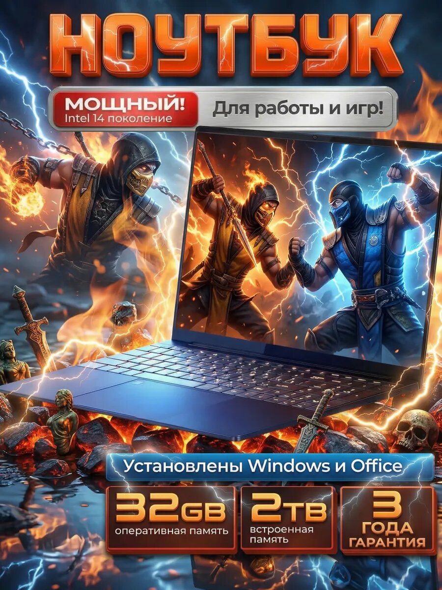 Ноутбук HiGH TECH R742 Intel H-Series RAM 32GB / SSD 2048GB