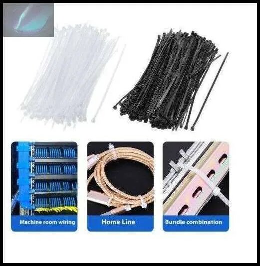 Стяжка 5мм x 300мм, 100 шт, Нейлон