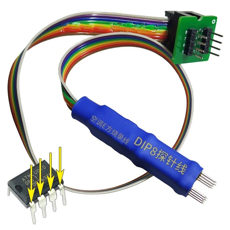 Зажим-зажим для провода микросхемы DIP8 8-контактный 2,54 для BIOS 93 25 24 CH341A EZP2019 2013 TL866ii PLUS CS A RT809F RT809H