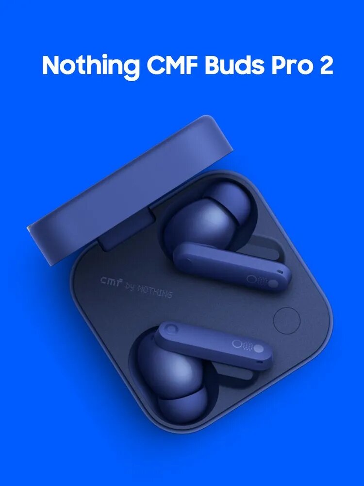 Nothing Наушники беспроводные с микрофоном CMF Buds Pro 2, Bluetooth, USB Type-C, темно-синий, фиолетовый