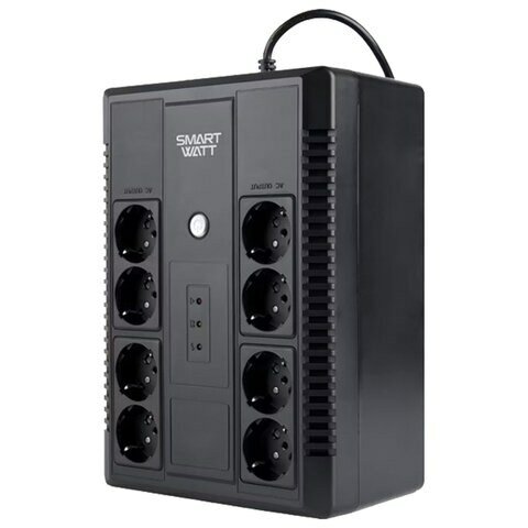ИБП UPS SAFE PRO 650, Li-AS, Br, 600/360 ВА/Вт, LED, USB, RJ11/45, SCHUKOx8, 1*7 Ач