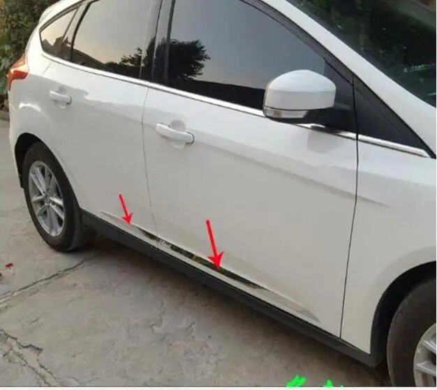 Хромированный молдинг на дверь Ford Focus Mk3 2012-2017, 4 шт, Sedan