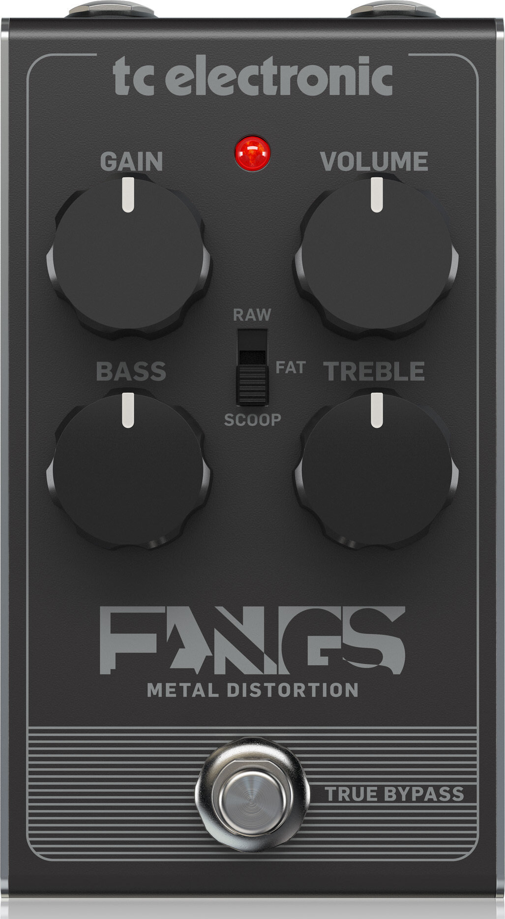 TC Electronic FANGS METAL DISTORTION Педаль дисторшн для гитары, эффект метал, мощный и плотный звук, гибкая регулировка частот