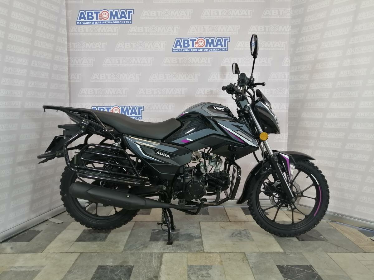 Мопед VENTO AURA 50 куб. см, 4-тактн, 3 л. с, , черный/фиолетовый, серия R1100, VENTO-AURA-BK/VT