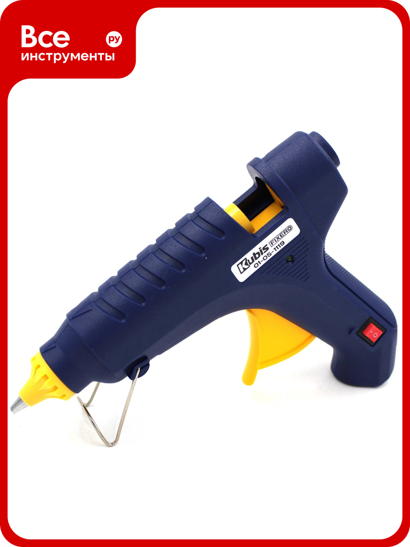 Клеевой пистолет KUBIS 60(185) Вт, 11.2 мм, 8-20 г/мин, 190 хС 01-05-1119
