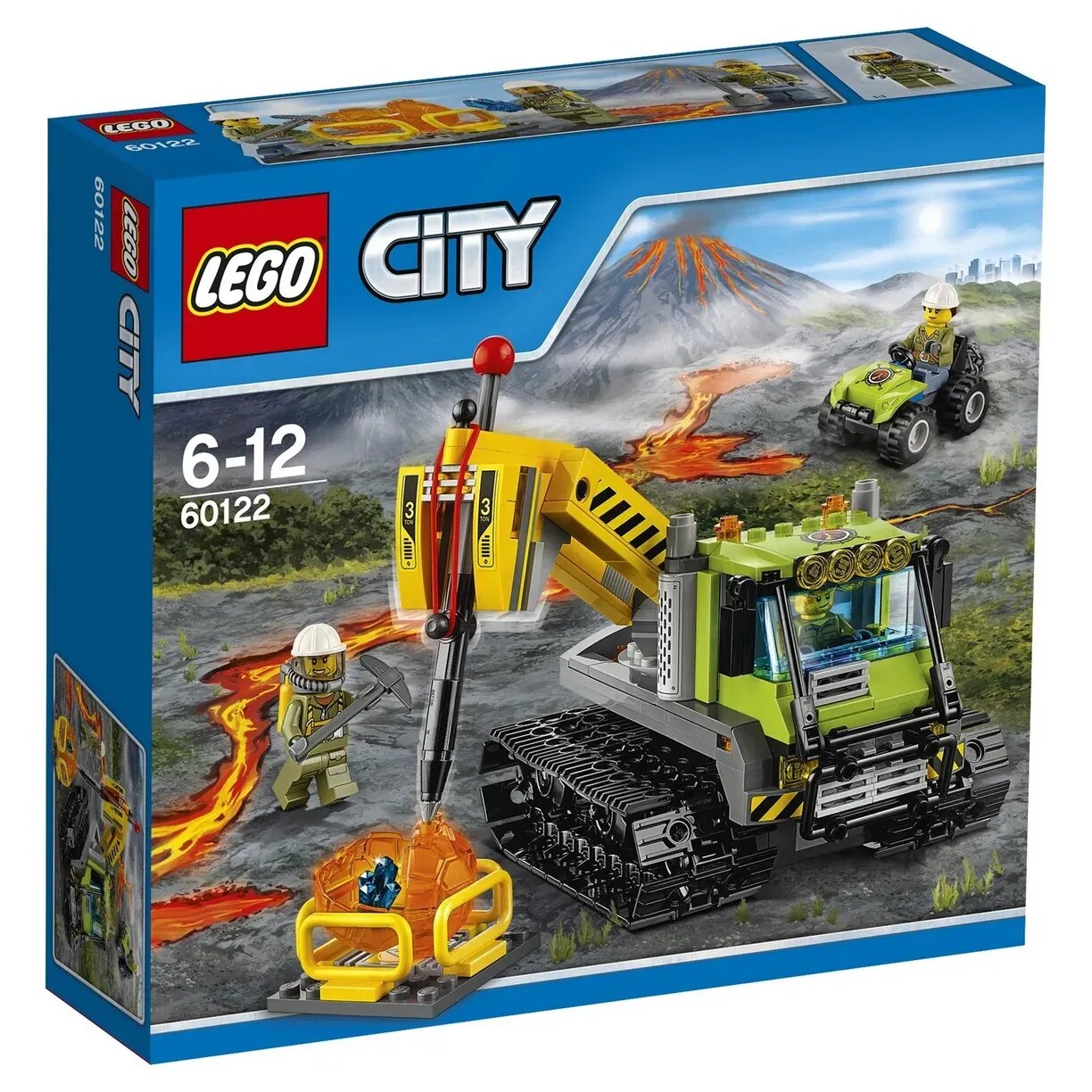 Конструктор LEGO City 60122 Гусеничный трактор исследователей вулканов
