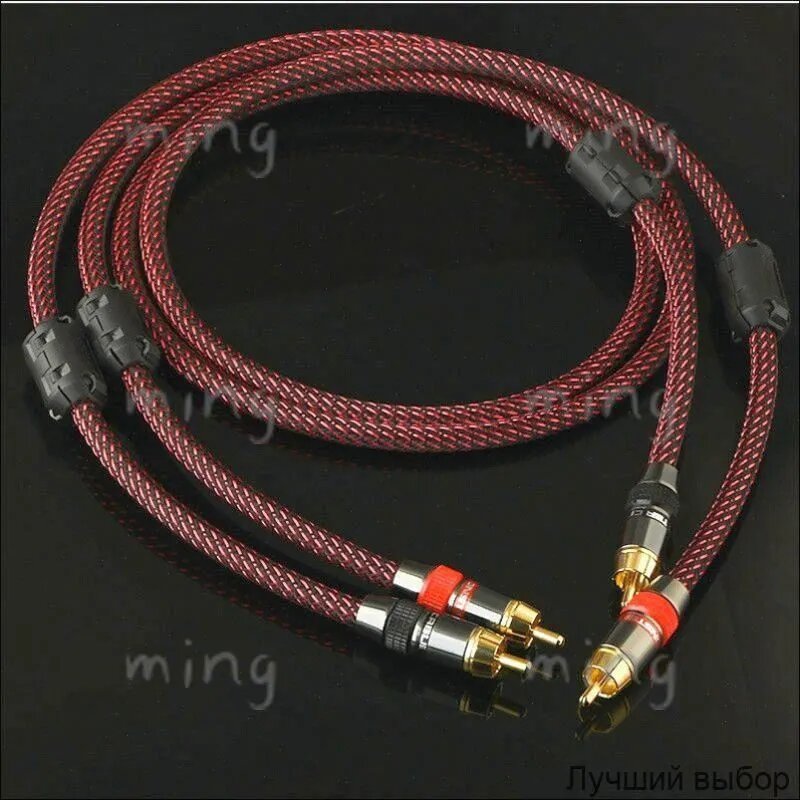 Monster Аудиокабель RCA/RCA, 1 м, красный, 24k позолоченные коннекторы