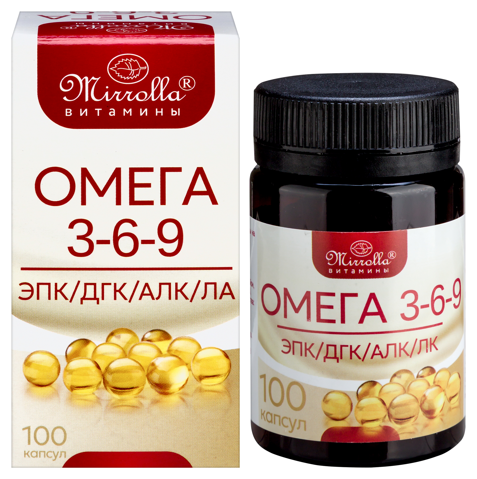 Мирролла омега 3-6-9 100 шт. капсулы массой 370 мг