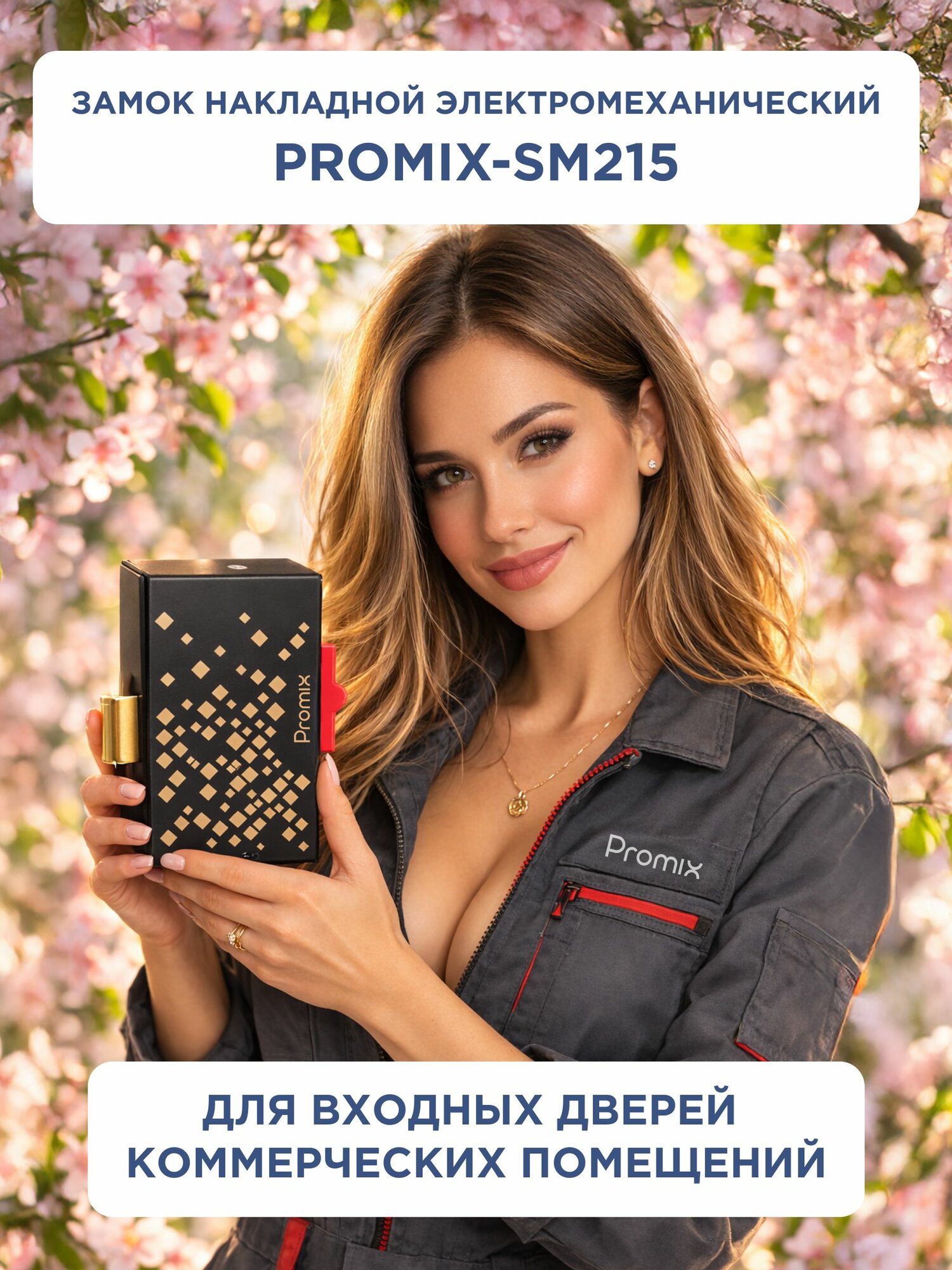 Promix-SM215.10 черный электромеханический замок