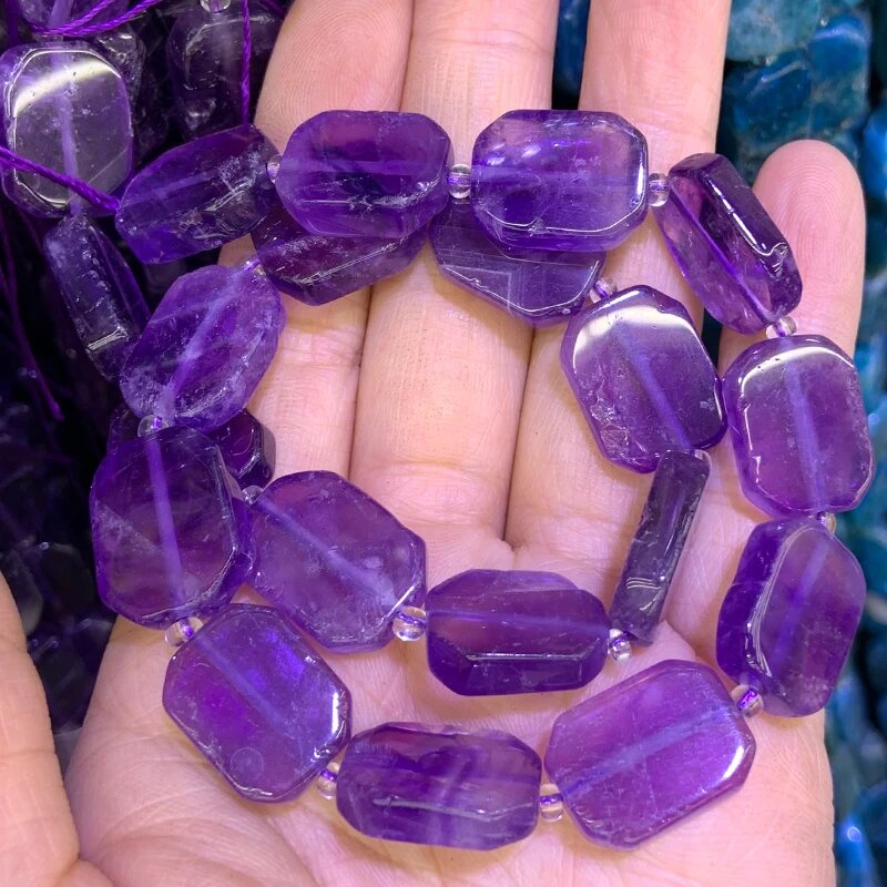 Бусины Furiosa аметист апатит орлиный глаз синий содалит 15 дюймов Amethyst
