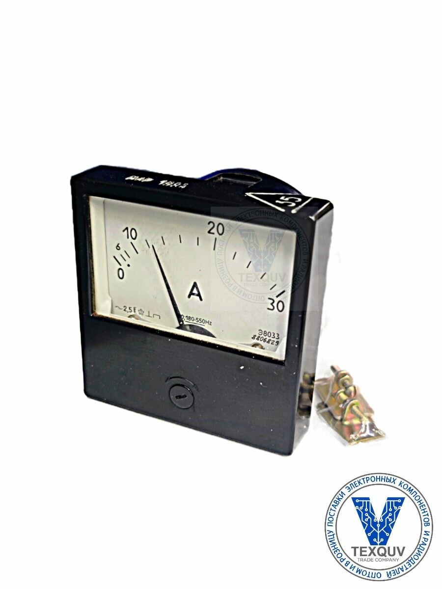 Амперметр Э8033УХЛ, (30А), 50 Гц, 80х80х70мм, 1шт