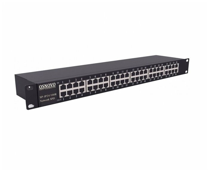 Osnovo Устройство грозозащиты для ЛВС Osnovo SP-IP24/100R 24 порта 100Мбит/сек. (oem)