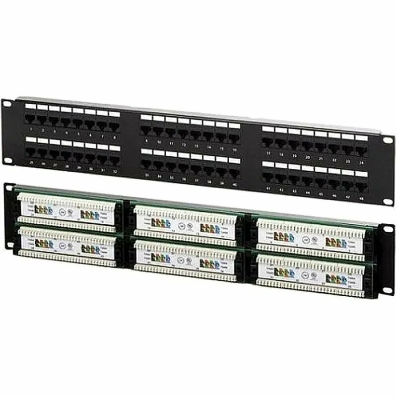 Патч-панель NewMax NM-PPU48C 19, кат. 5е, 2U, 48 портов UTP, 2167586