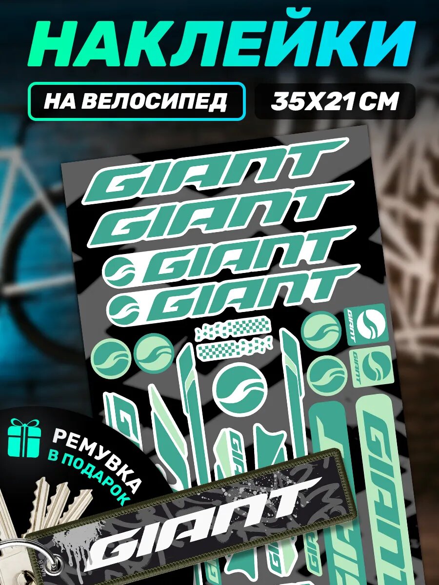 Наклейки на велосипед графика Giant