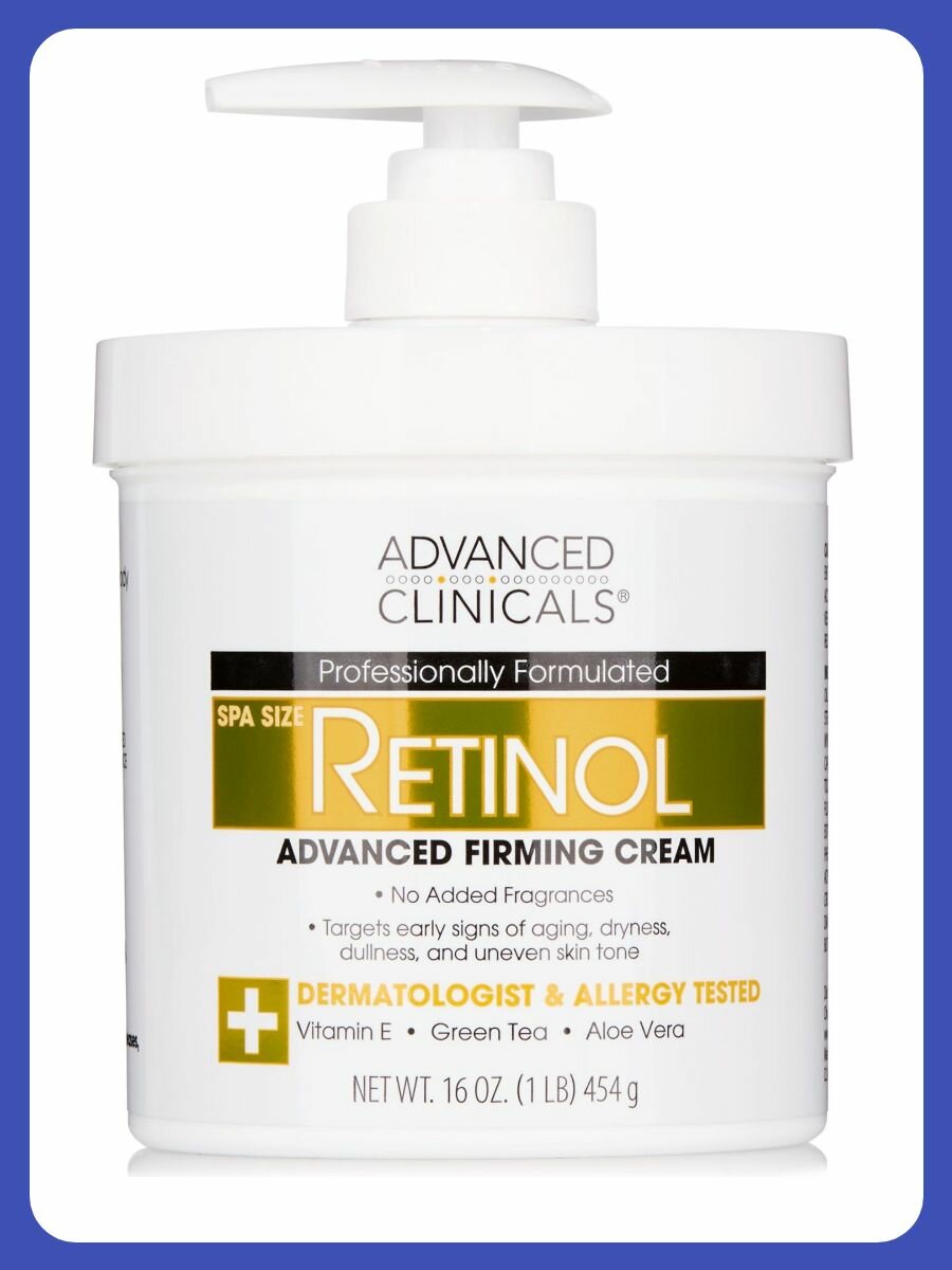 Advanced Clinicals, Retinol, укрепляющий крем с улучшенной формулой, 454 г