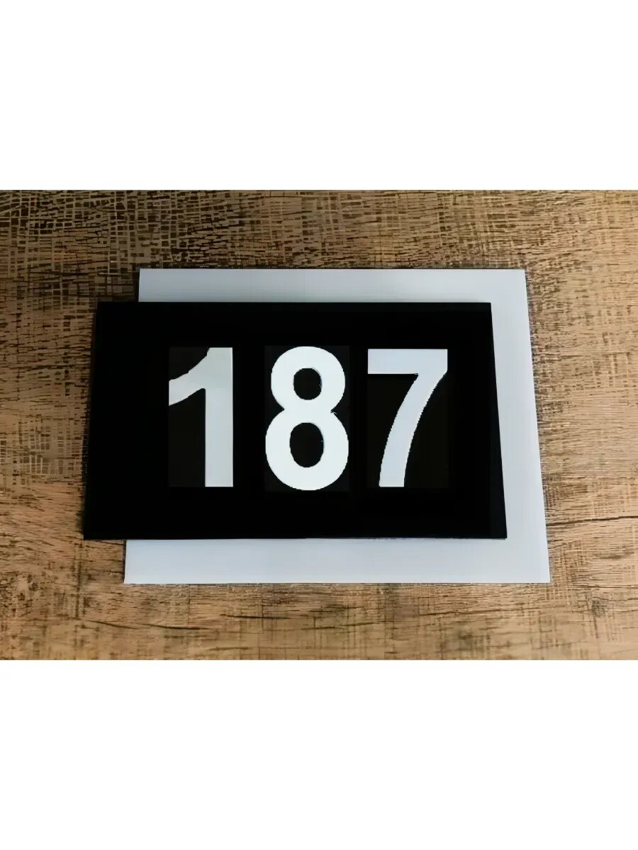 Цифры на дверь , табличка с номером 187