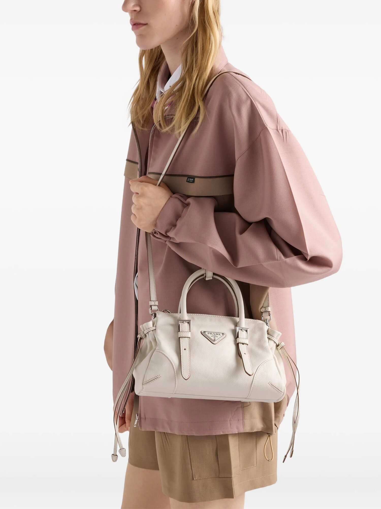 Сумка Prada Bonnie small leather bag, белый — фото 1