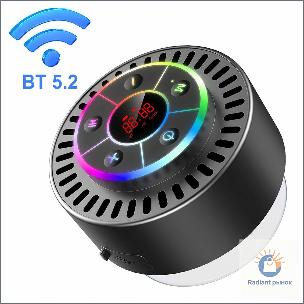 Портативная Bluetooth-колонка IPX7, FM-радио, громкая связь, LED-дисплей