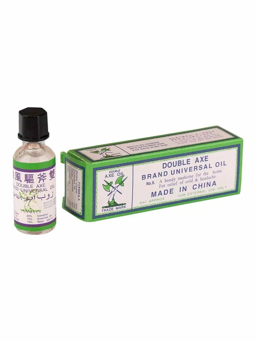 Жидкий обезболивающий бальзам с эфирными маслами Double Axe Oil, 3 мл