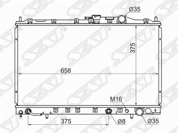 Радиатор SAT MC0009 Mitsubishi Chariot Grandis 97-03