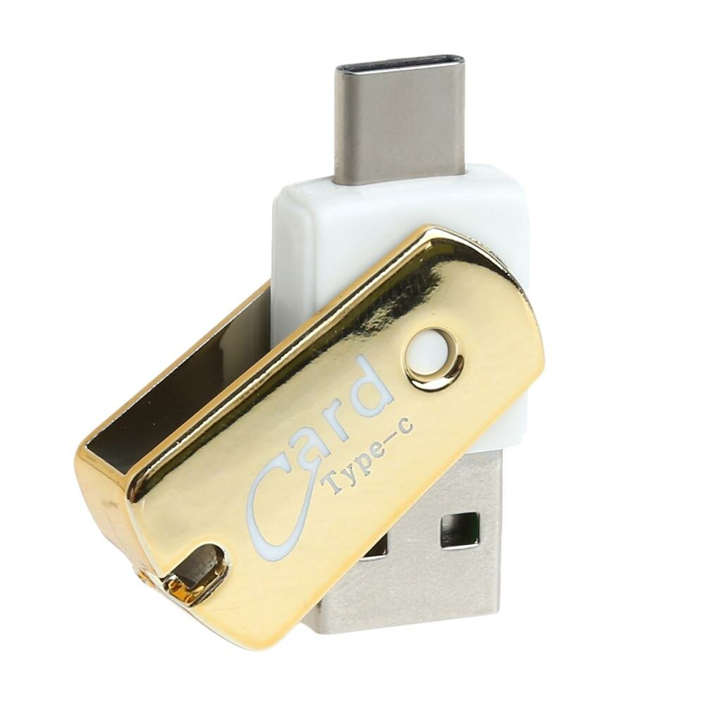 Адаптер USB 3.1 Type-C для карт microSD, Золото