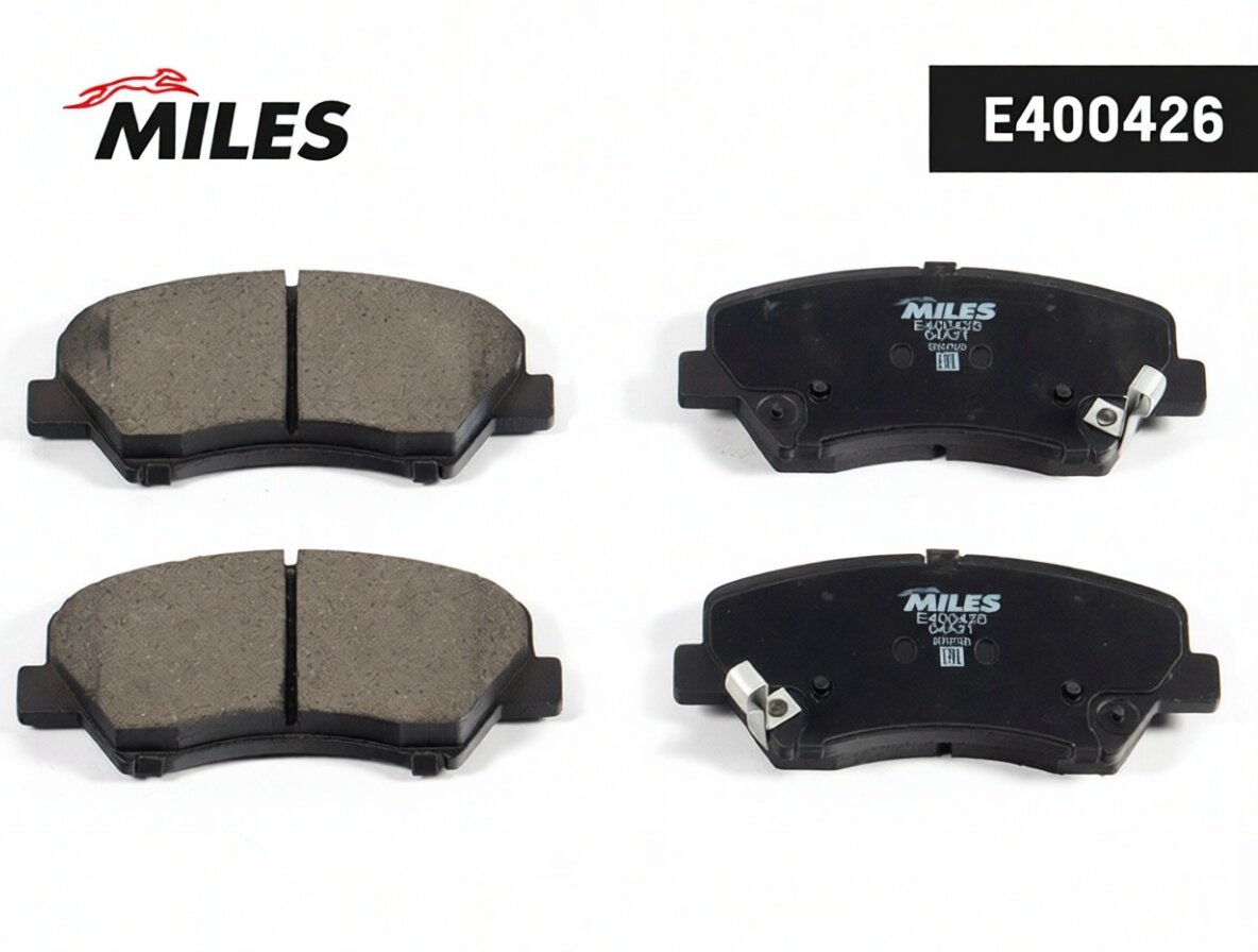 Колодки тормозные дисковые передние, комплект "LowMetallic" Miles E400426