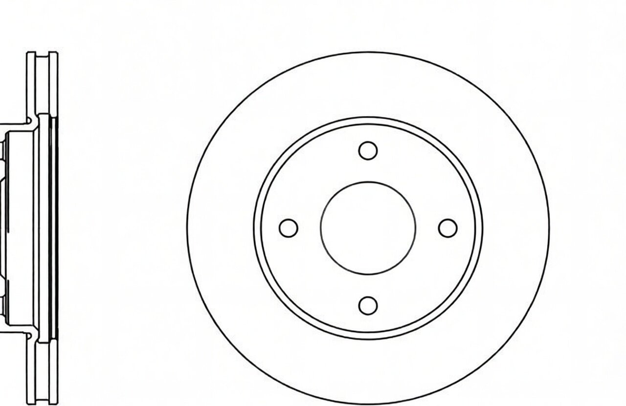 Диск тормозной NISSAN TIIDA передний вент.( диаметр. цент.68мм.) SD4207 Sangsin brake арт. SD4207