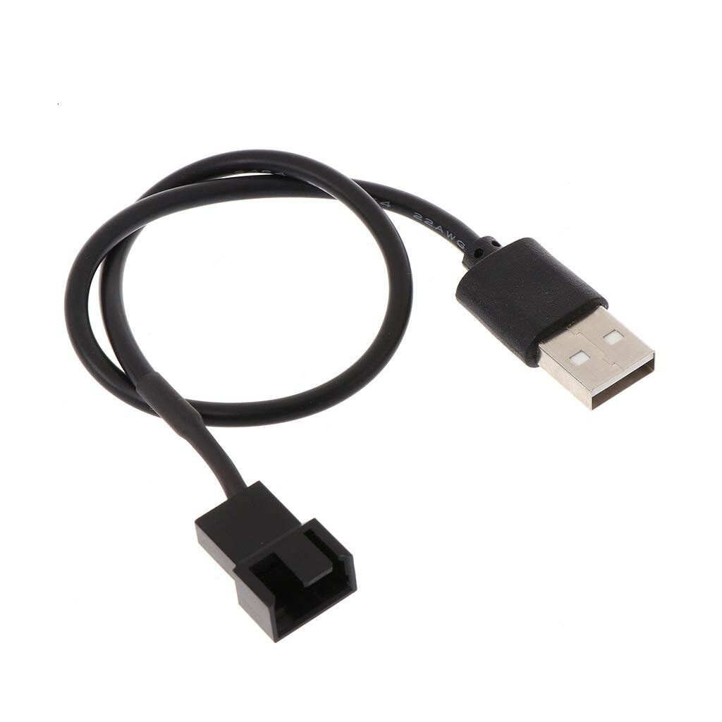 Адаптер USB-A 5 В для PWM-вентилятора, Черный