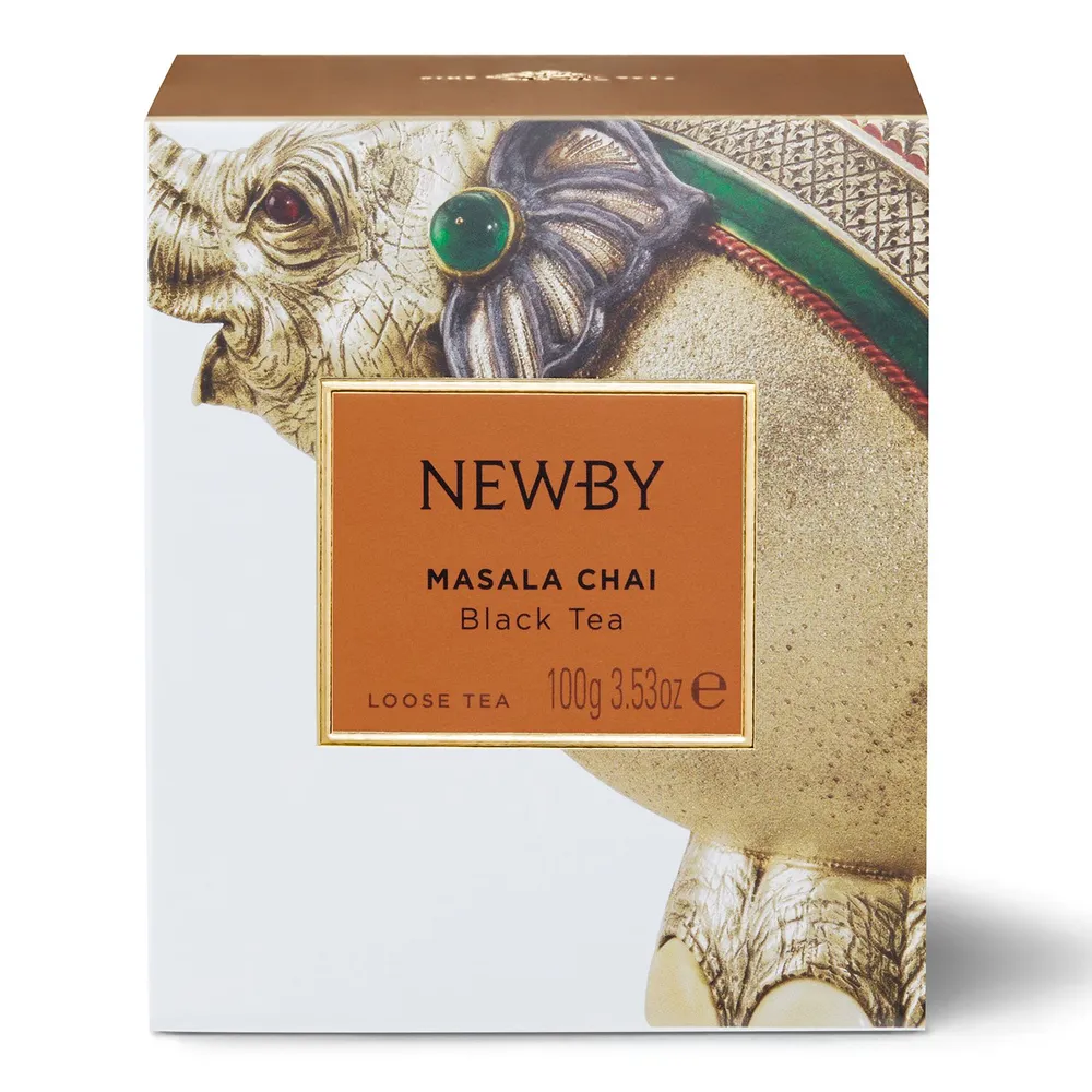 Чай Newby Масала Чай, черный, листовой, 100 грамм в картонной пачке
