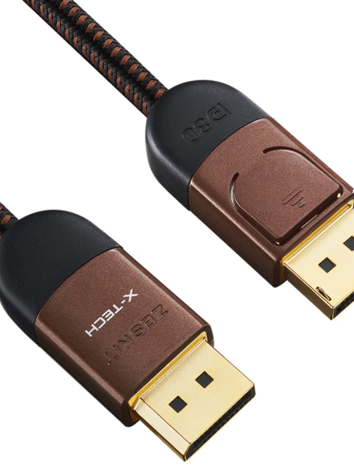 Сертифицированный Zeskit Vesa сверхмягкий кабель DisplayPort DP80Gbps 2.1 DisplayPort 16K8K X-Tech 1m